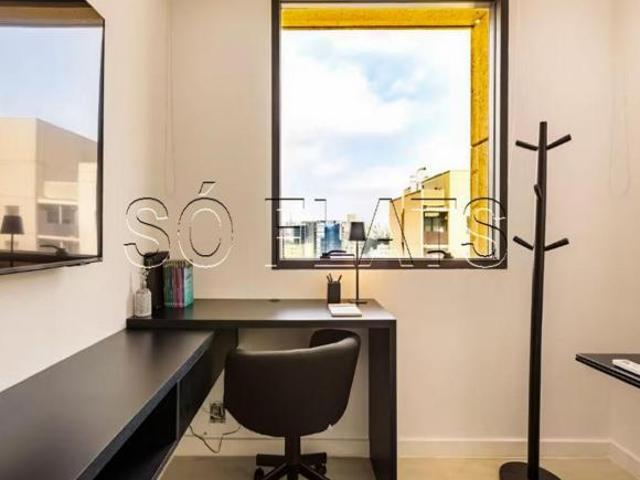 Flat amplo no Itaim Bibi com 2 dormitórios e 2 vagas perto da Faria Lima