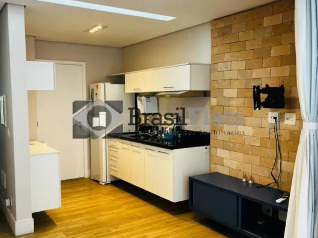Flat com 1 dormitório para alugar, 39 m² por R$ 4.661/mês Brooklin Paulista São Paulo/SP