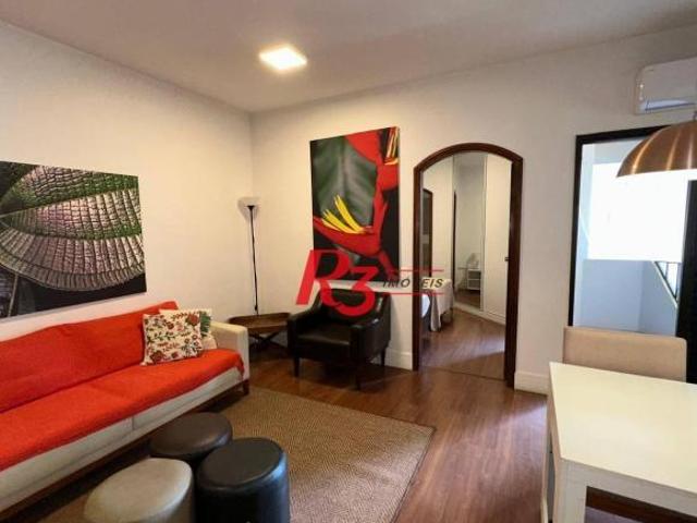 Flat com 1 dormitório, 48 m² venda por R$ 480.000,00 ou aluguel por R$ 4.500,02/mês Gonzaga Sa