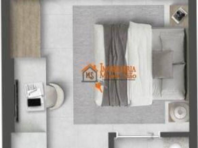 Flat com 1 dormitório à venda, 24 m² por R$ 470.900 Centro Guarulhos/SP