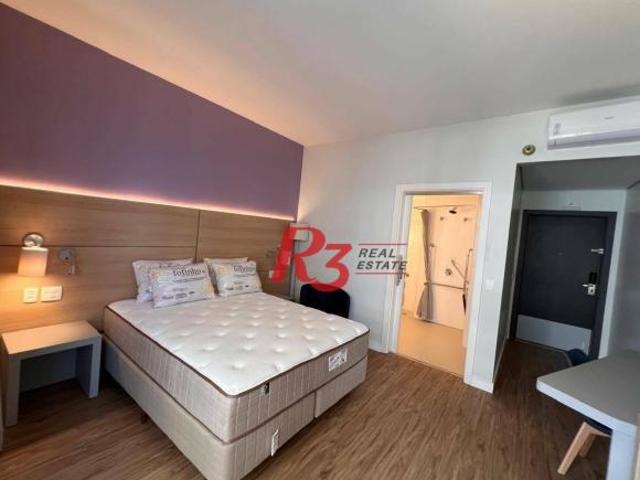 Flat com 1 dormitório à venda, 36 m² por R$ 600.000,00 Gonzaga Santos/SP