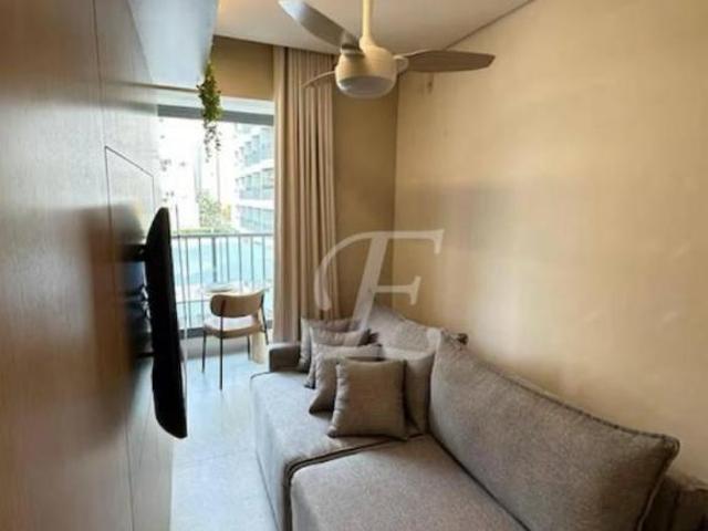 Flat com 1 dormitório à venda, 38 m²,mobiliado, om ar, 1 vaga. Brooklin perto do metro