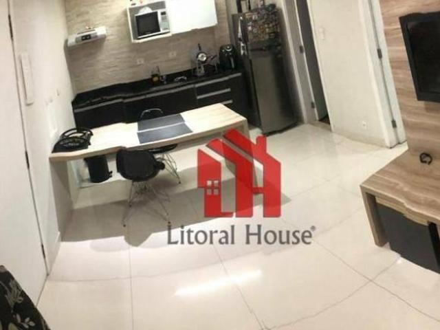 Flat com 1 dormitório à venda, 38 m² por R$ 210.000,00 Centro São Vicente/SP