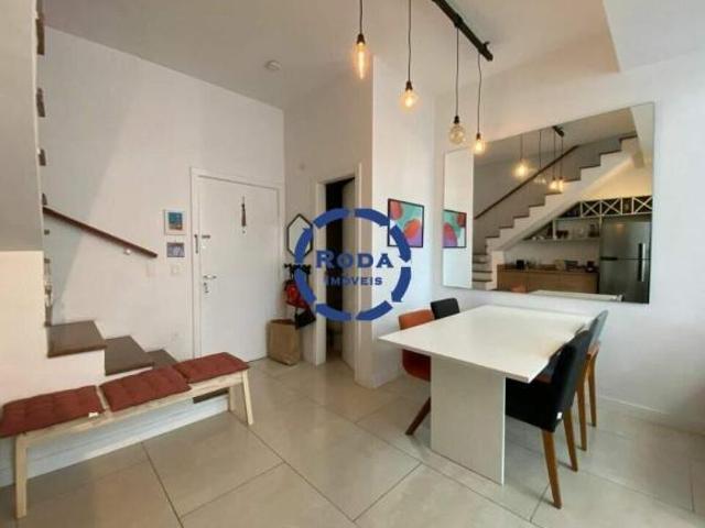 Flat Duplex no coração do Gonzaga, 2 Quartos, 1 Vaga, piscina, academia e salão de festas, próximo d