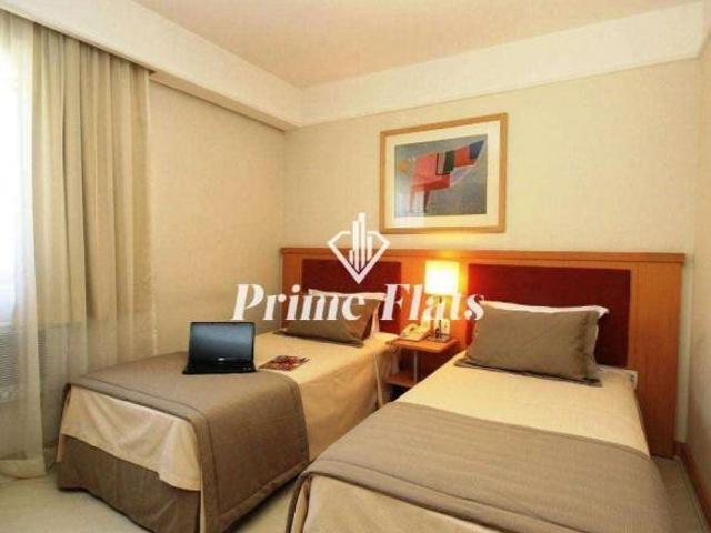 Flat disponível para venda no Hotel Bienal Suítes, com 28m², 1 dormitório e 1 vaga de garagem