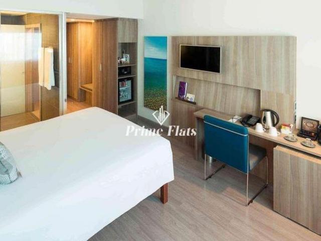 Flat disponível para venda no Novotel Santos Gonzaga, com 27m², 1 dormitório e 1 vaga