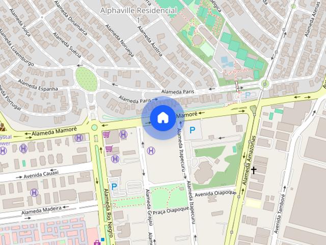 Flat disponível para locação em Alphaville contendo 32m², 1 dormitório e 1 vaga