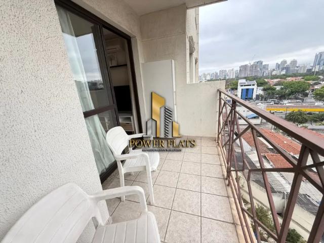 Flat para alugar na vila olímpia 2 dormitórios mobiliado com varanda e vaga