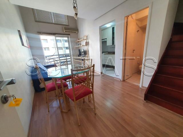 Flat para Aluguel com 1 quartos, 55 m² por R$ 3.800