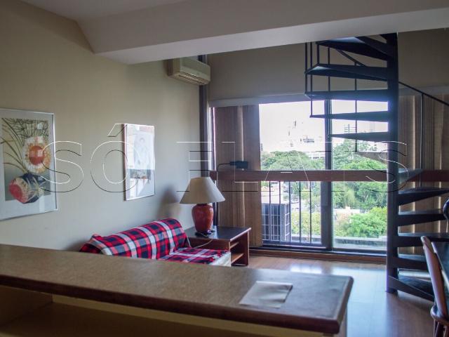 Flat para Aluguel com 1 quartos, 56 m² por R$ 3.140