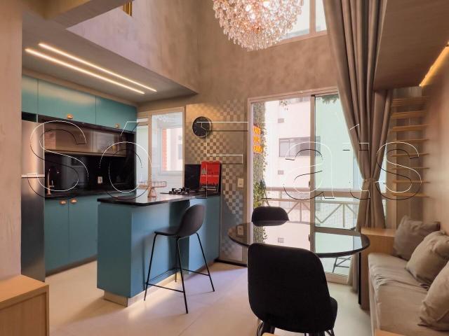 Flat para Aluguel com 1 quartos, 50 m² por R$ 4.500