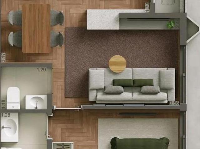 Flat para venda em Cambuí de 38.68m² com 1 Quarto, 1 Suite e 1 Garagem