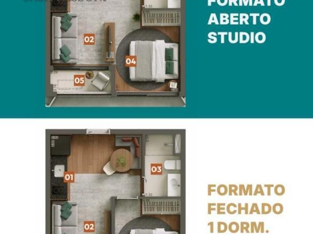 Flat para venda em Cambuí em Campinas São Paulo de 31.04m² com 1 Quarto e 1 Garagem