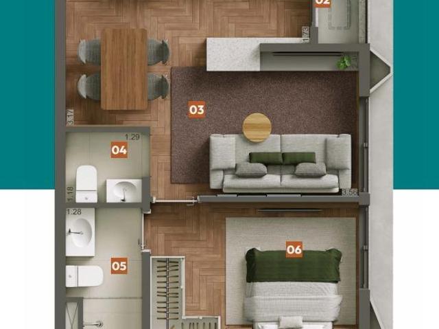 Flat para venda em Cambuí em Campinas São Paulo de 38.68m² com 1 Quarto