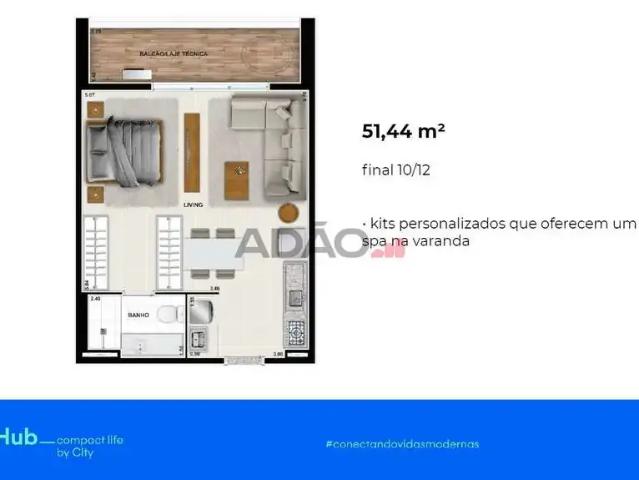 Flat para Venda em Goiânia/GO Setor Bueno 1 Quartos