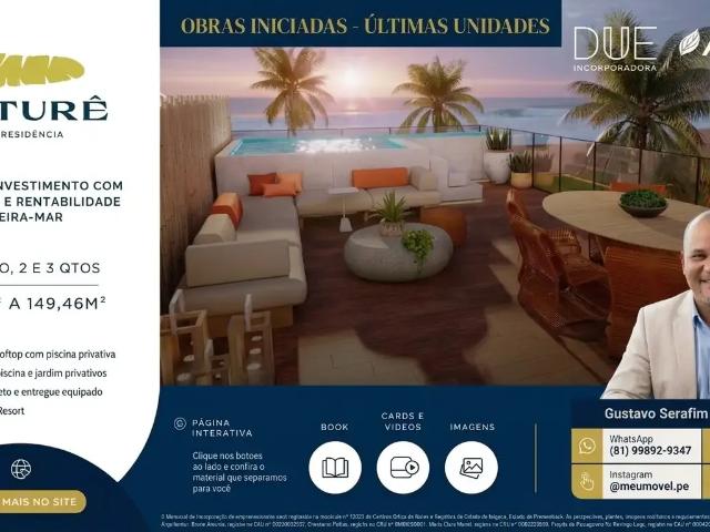 Flat para Venda em Ipojuca/PE Muro Alto 1 Quartos