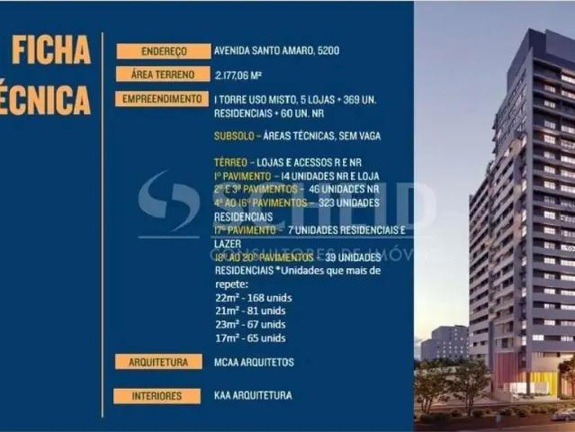 Flat para Venda em São Paulo/SP Alto da Boa Vista 1 Quartos