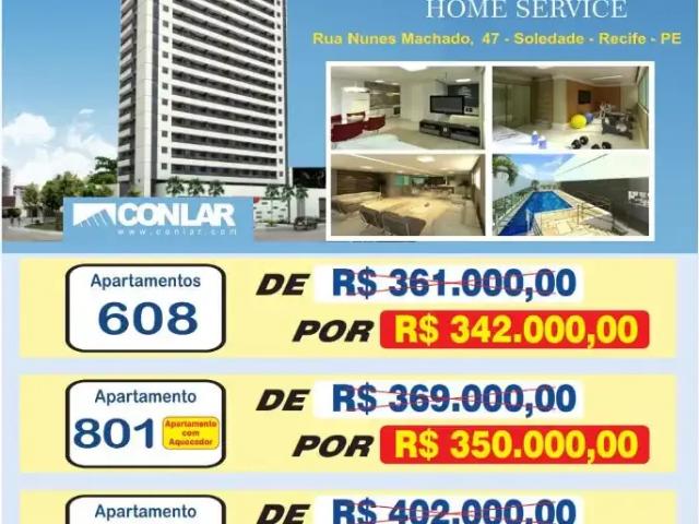 Flat para Venda em Recife/PE Soledade 1 Quartos