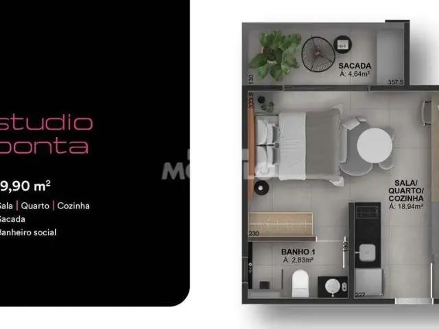 Flat para Venda em Uberlândia/MG Tibery 1 Quartos