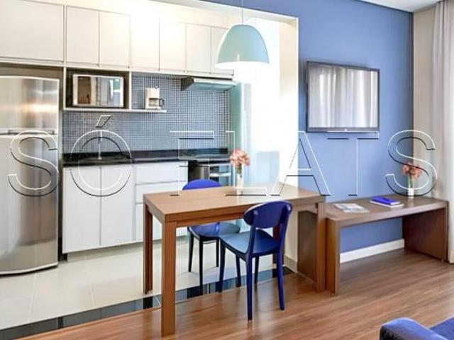 Flat totalmente mobiliado disponível para venda com 43m², 01 dorm e 01 vaga