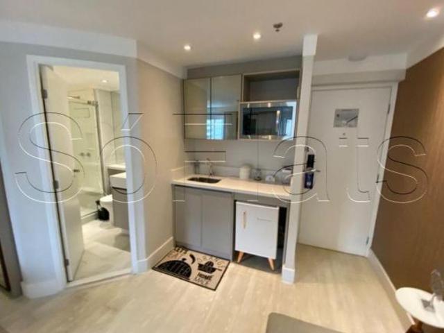 Flat Transamérica International Plaza disponível para venda com 26m², 1 dormitório e 1 vaga