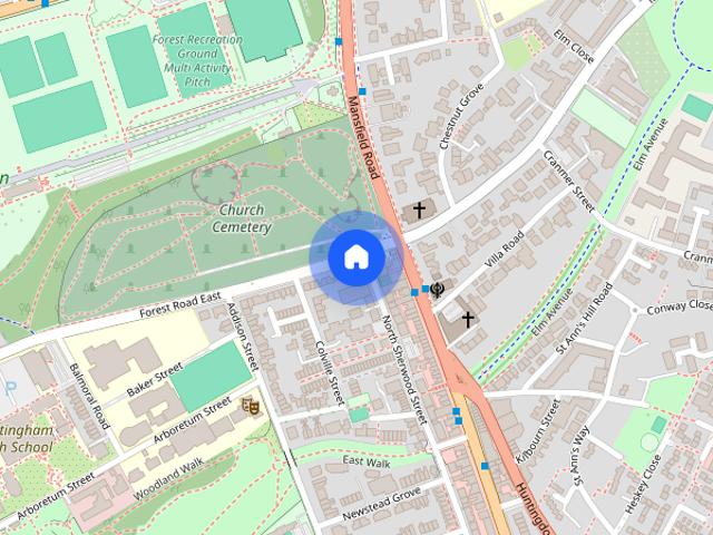 Flat 1, 9a Forest Road East, Nottingham, NG1 4HJ