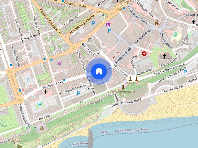 Flat 2, 87 Sandgate Road, Folkestone, Kent, CT20 2AF