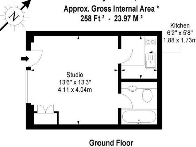 Flat 5 Lovely Studio Ideally located