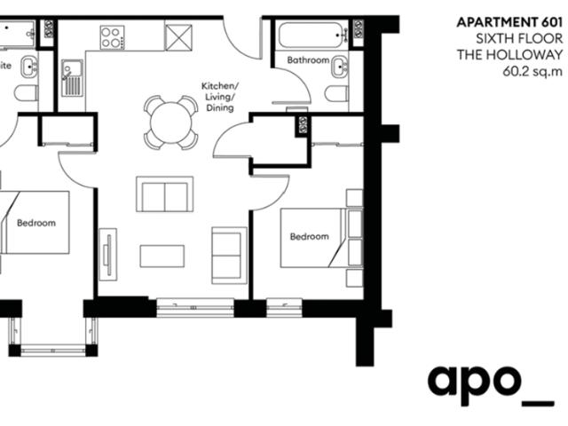 Flat 601, 3 Blucher Street, Apo at The Holloway