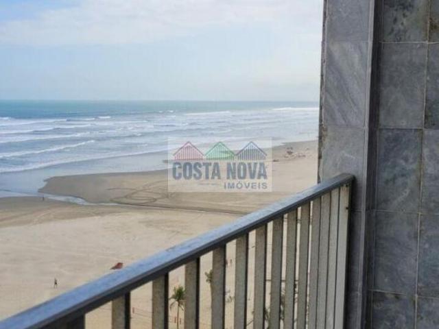 Frente Mar na Praia Grande: Apartamento Mobiliado com Suíte e Vista Espetacular