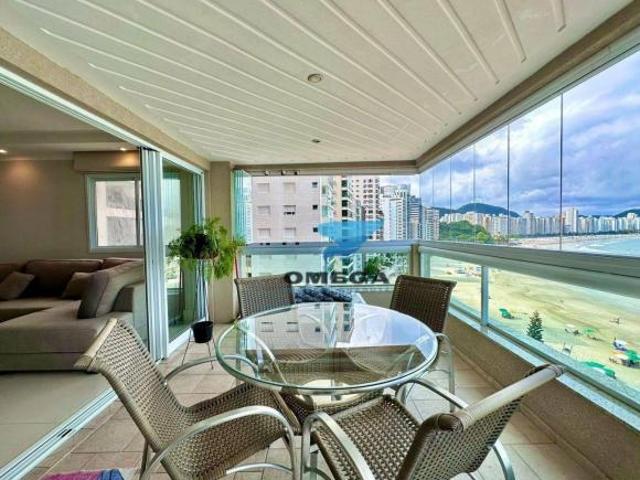 FRENTE MAR Apartamento com 5 dormitórios e varanda gourmet Praia das Astúrias, Guarujá