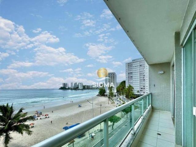 FRENTE MAR Apartamento com 3 quartos sendo à venda na Praia das Pitangueiras Guarujá/SP
