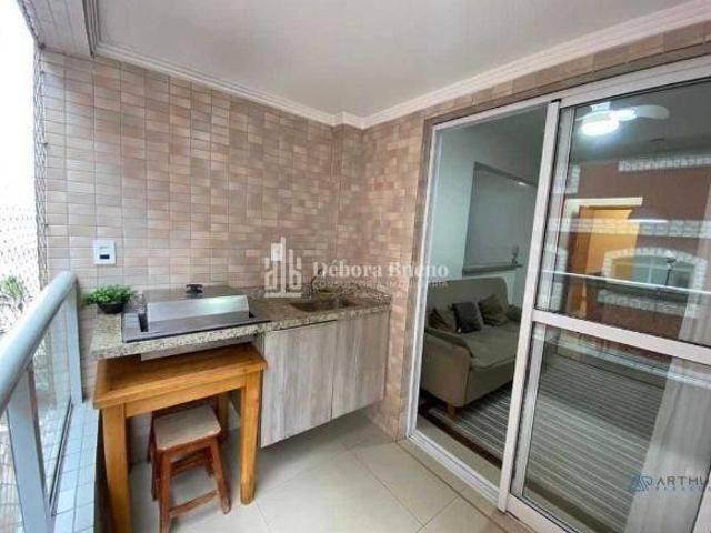 Frente Mar R$ 420 Mil 1 Suíte, varanda gourmet, planejados, 1 vaga, lazer top