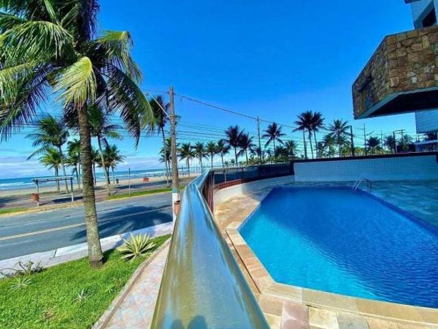 Frente Mar Vista Mar,1dorm MOBILIADO,1vaga,sacada e lazer,ACEITA BANCO APENAS R$410MIL