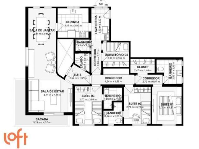 Elegante apartamento para venda em Brooklin com 3 quartos, sendo 3 suítes, 162m²