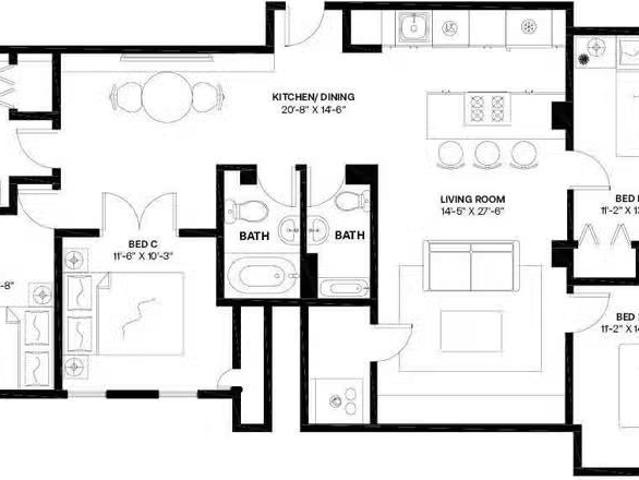 Full bedroom in 5 bed/2 bath home in Dupont Circle #913 C 181.