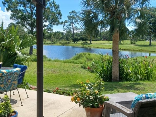 Fully furnished guest bedroom on a golf course