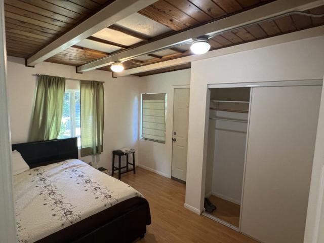 Furnished bedroom with private entrance