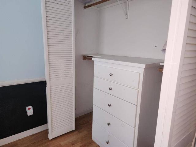 Furnished bedroom + bathroom