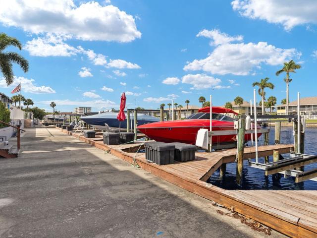 Furnished Gulf Access Canal View Boat Lift and Dock