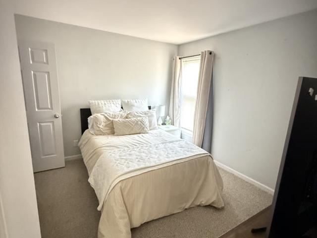 furnished large bedroom with private bathroom