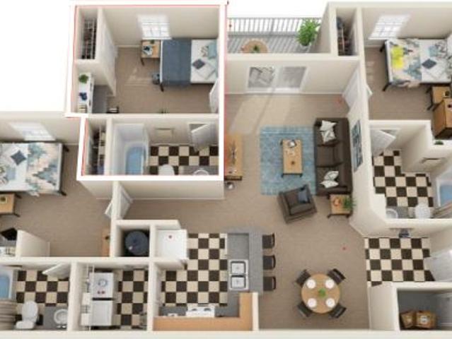 Furnished private room full bath closet one room