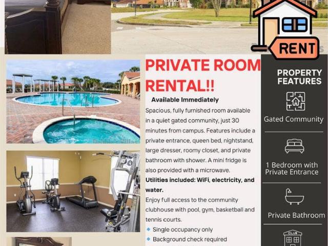 Furnished Private Room For Rent