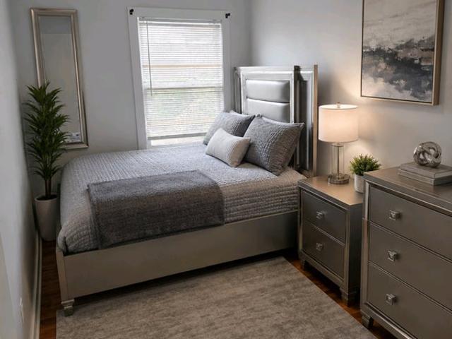 Furnished room, walk in closet & Laundry