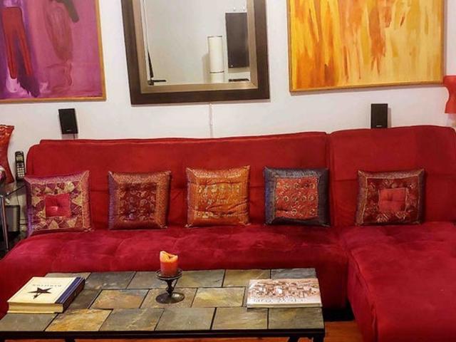 Furnished room in art filled apt