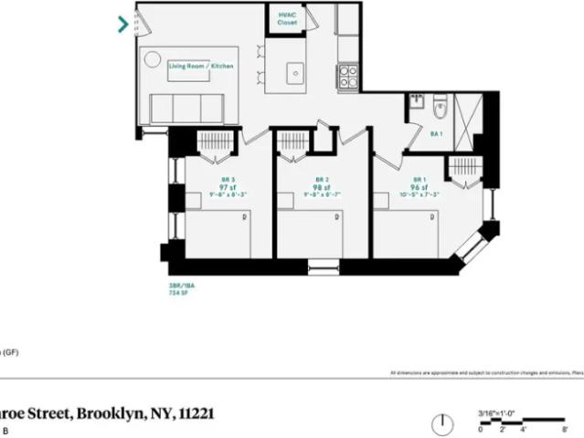 Furnished Rooms at Common Owens 1 Bedroom Apartment for Rent at 529 Monroe Street, New York, NY 11221 Bedford Stuyvesant