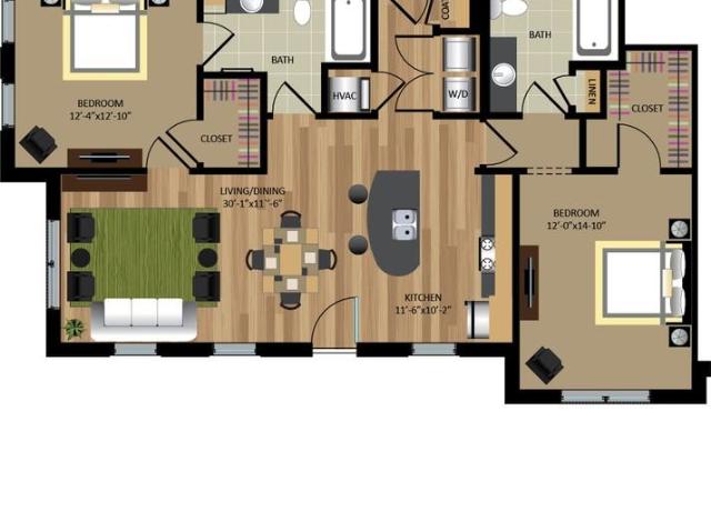 Gables Centerpointe 2 Bedroom Apartment for Rent at 12190 Waveland St, Fairfax, VA 22033