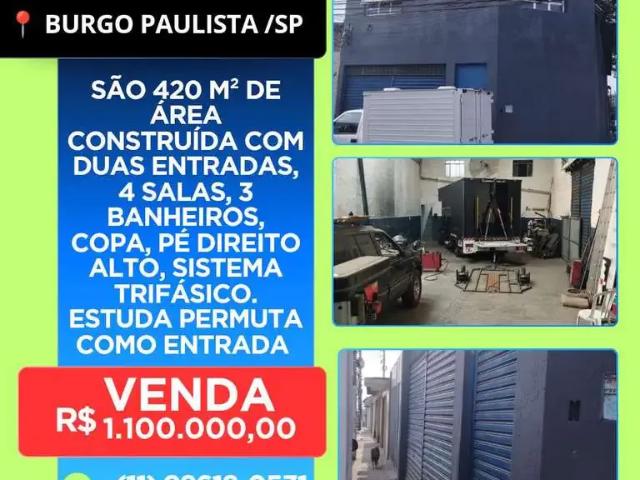 Galpão / Depósito para Venda em São Paulo/SP Burgo Paulista 3 Quartos