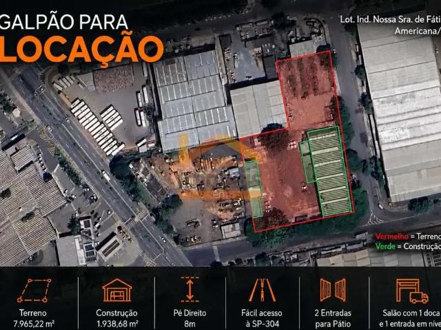 Galpão / Depósito para Locação em Americana/SP Loteamento Industrial Nossa Senhora de Fátima