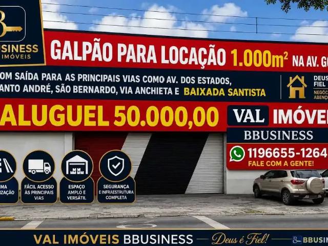 Galpão / Depósito para Locação em São Caetano do Sul/SP Santo Antônio